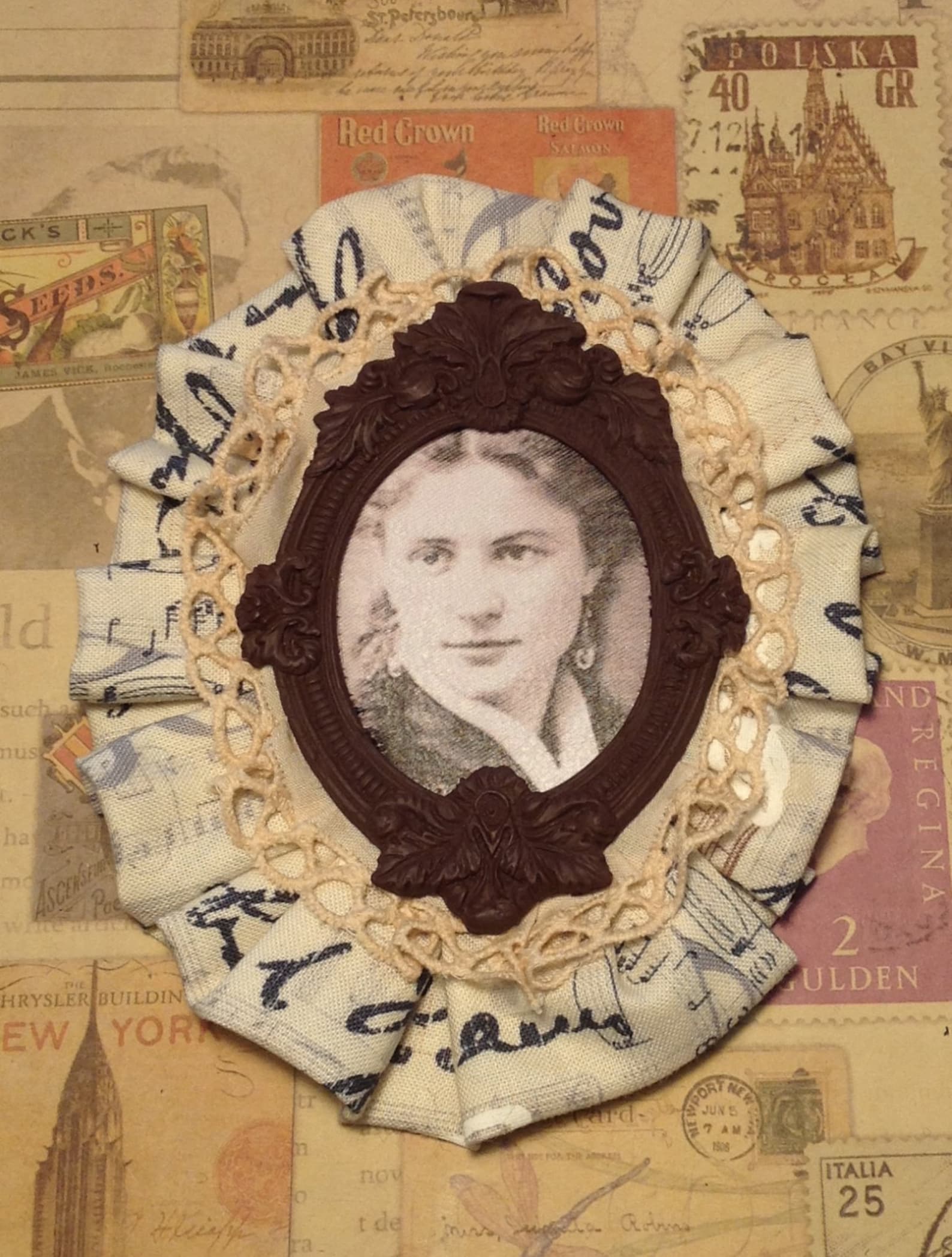 Victorian Goth Brooch With Bat Wings, Tim Burton Style, Addams Family ...