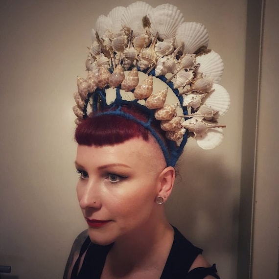Queen of the Ocean Crown Seashell Mermaid Crown Atlantis | Etsy