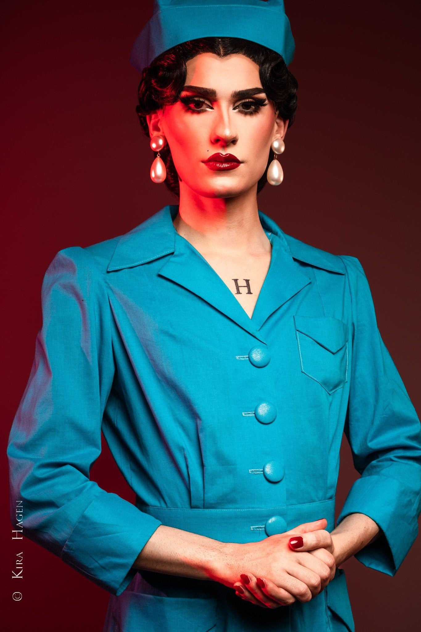 Nurse Ratched Dress, Vintage Nurse Uniform, WWII Nurse, Cosplay, Horror ...