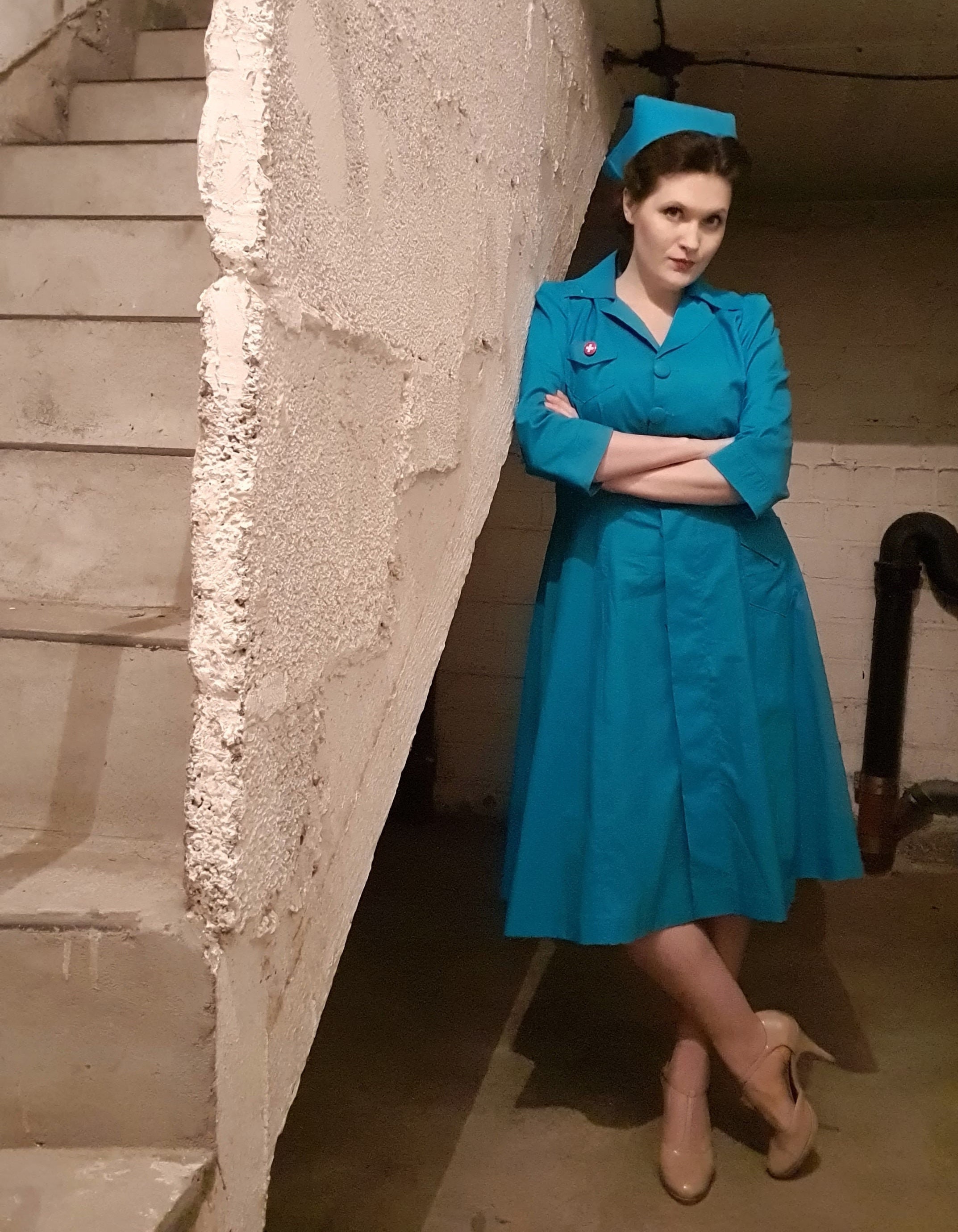 Nurse Ratched Dress, Vintage Nurse Uniform, WWII Nurse, Cosplay, Horror ...