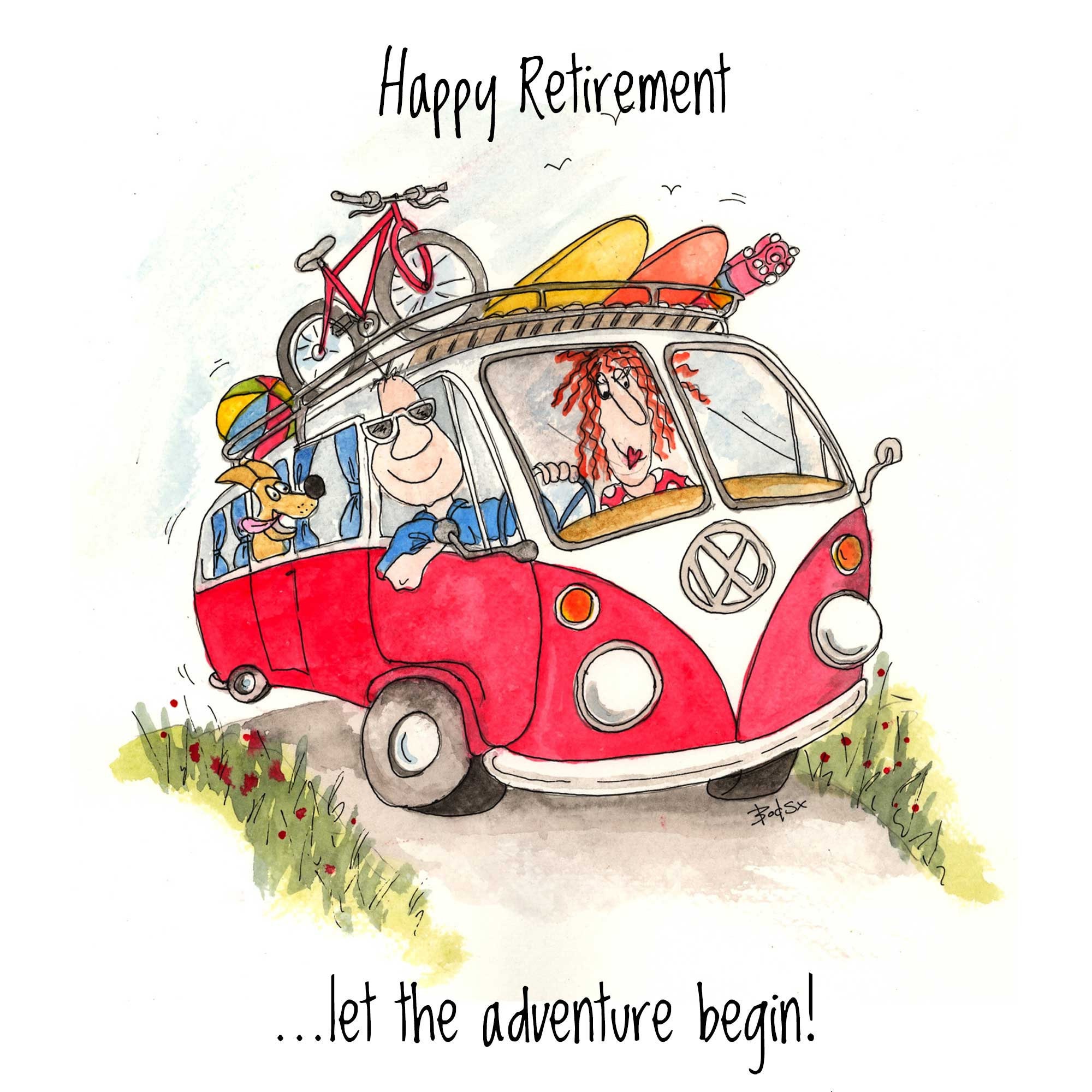 Fun Retirement Card Motorhome Card Leaving Work Card - Etsy UK