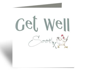Chicken Get Well Card - Etsy