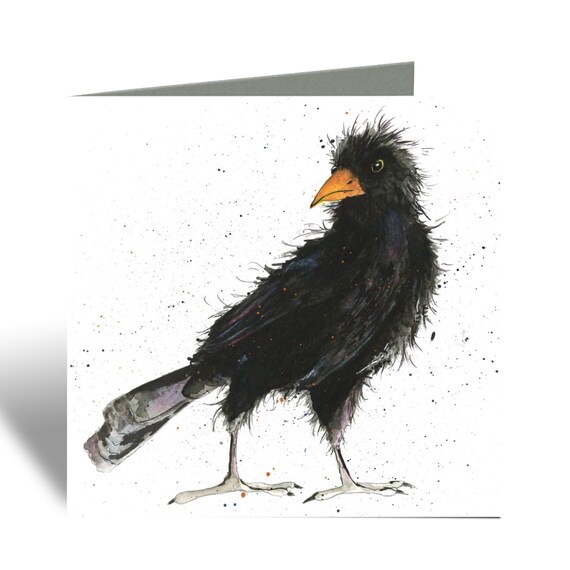 Blackbird Greeting Card Bird Card Blank Inside Garden Bird Etsy Uk