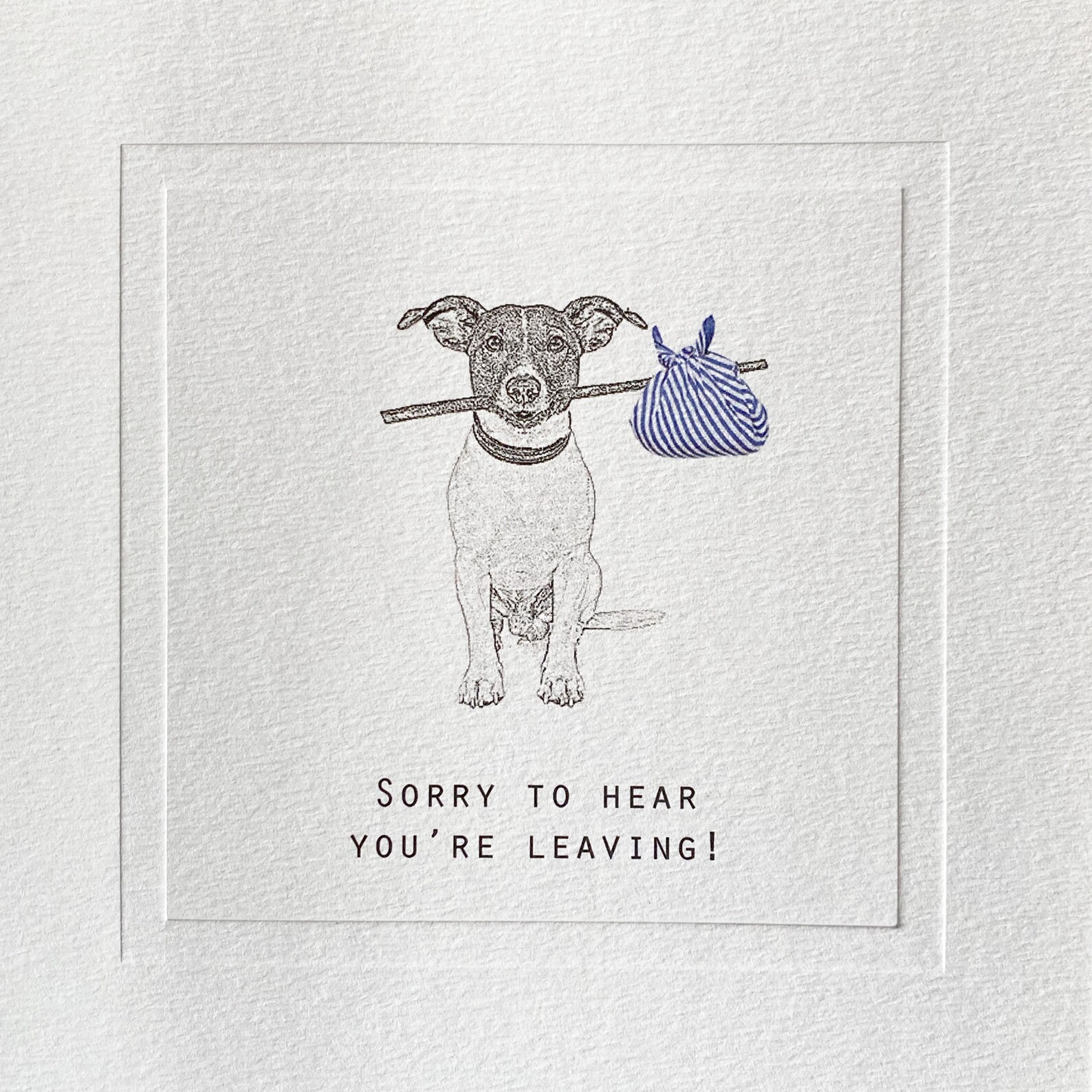 Leaving Card Dog Card Goodbye Blank Inside Animal Card - Etsy UK
