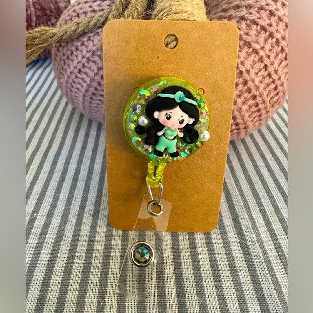 Jasmine Disney Princess Aladdin Green & Silver Rhinestone Clip - Etsy