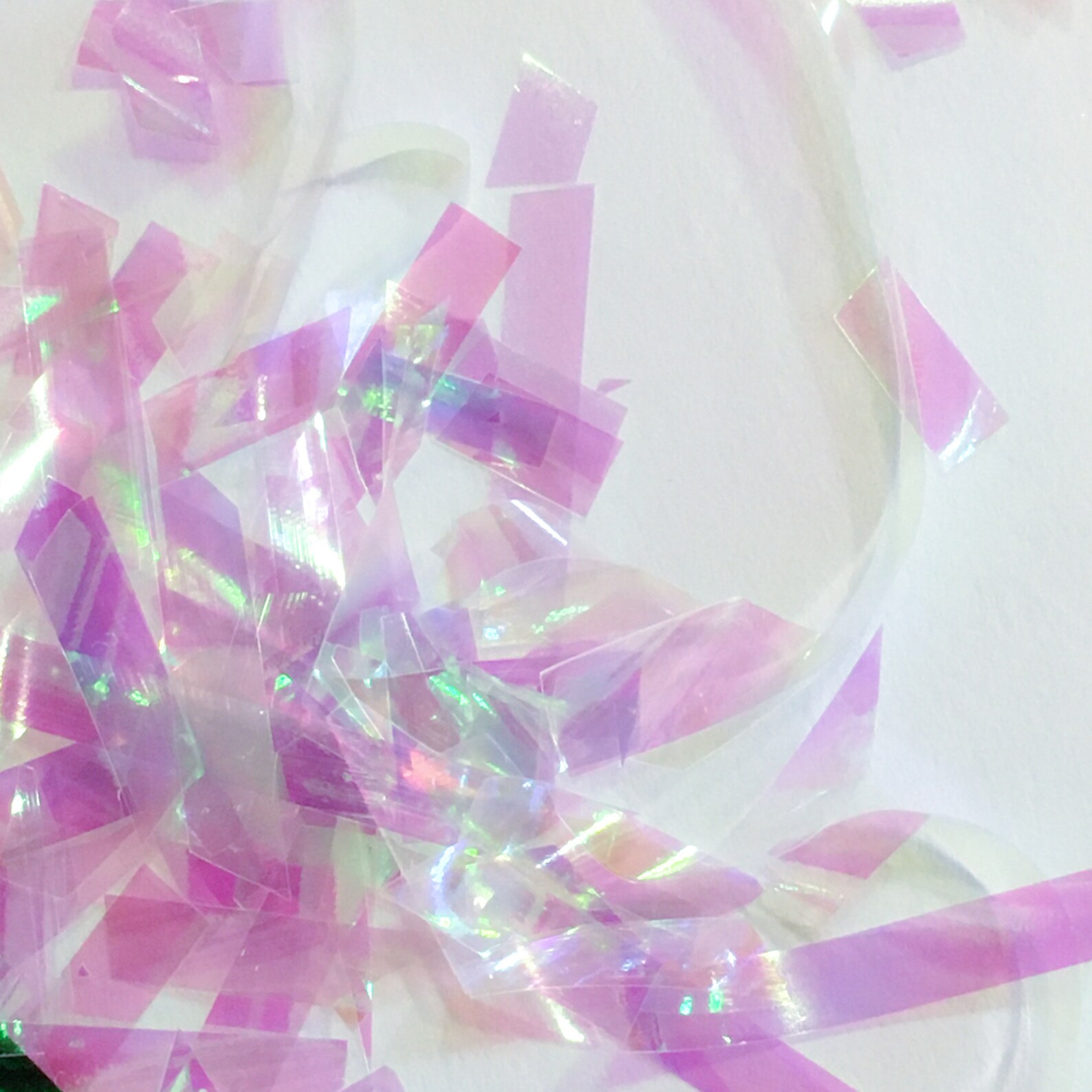 Iridescent White Mylar Flakes LONG Mylar Dichroic | Etsy