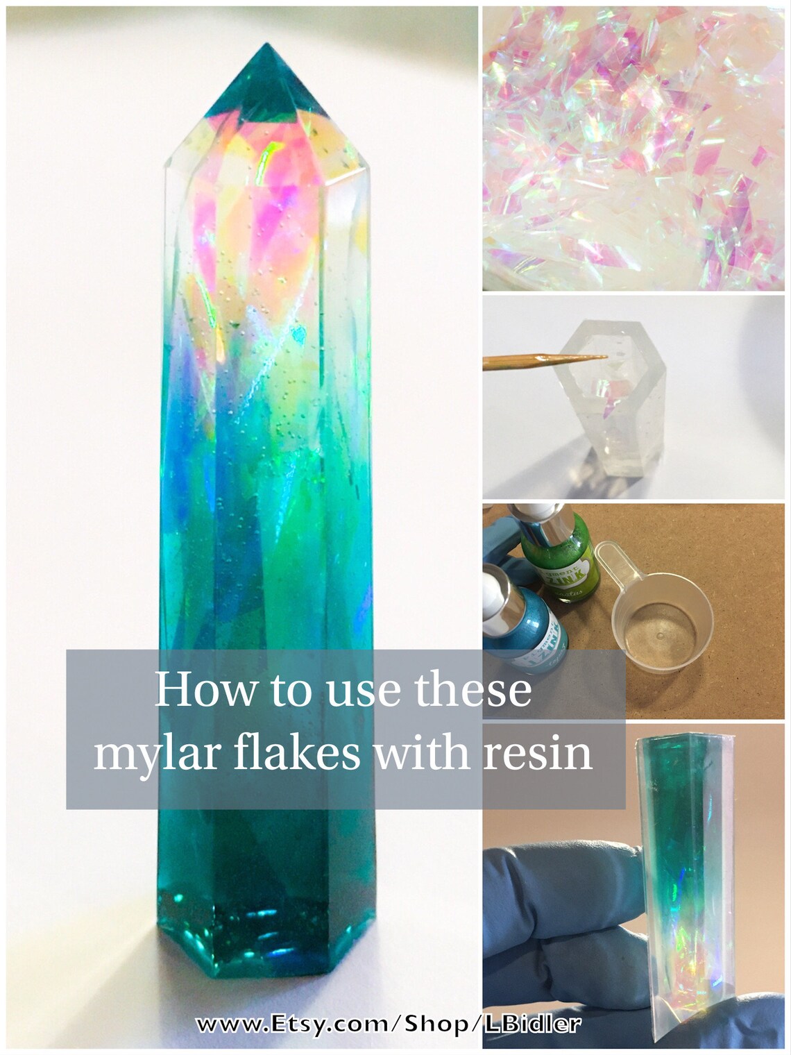 Iridescent White Mylar Flakes LONG Mylar Dichroic - Etsy