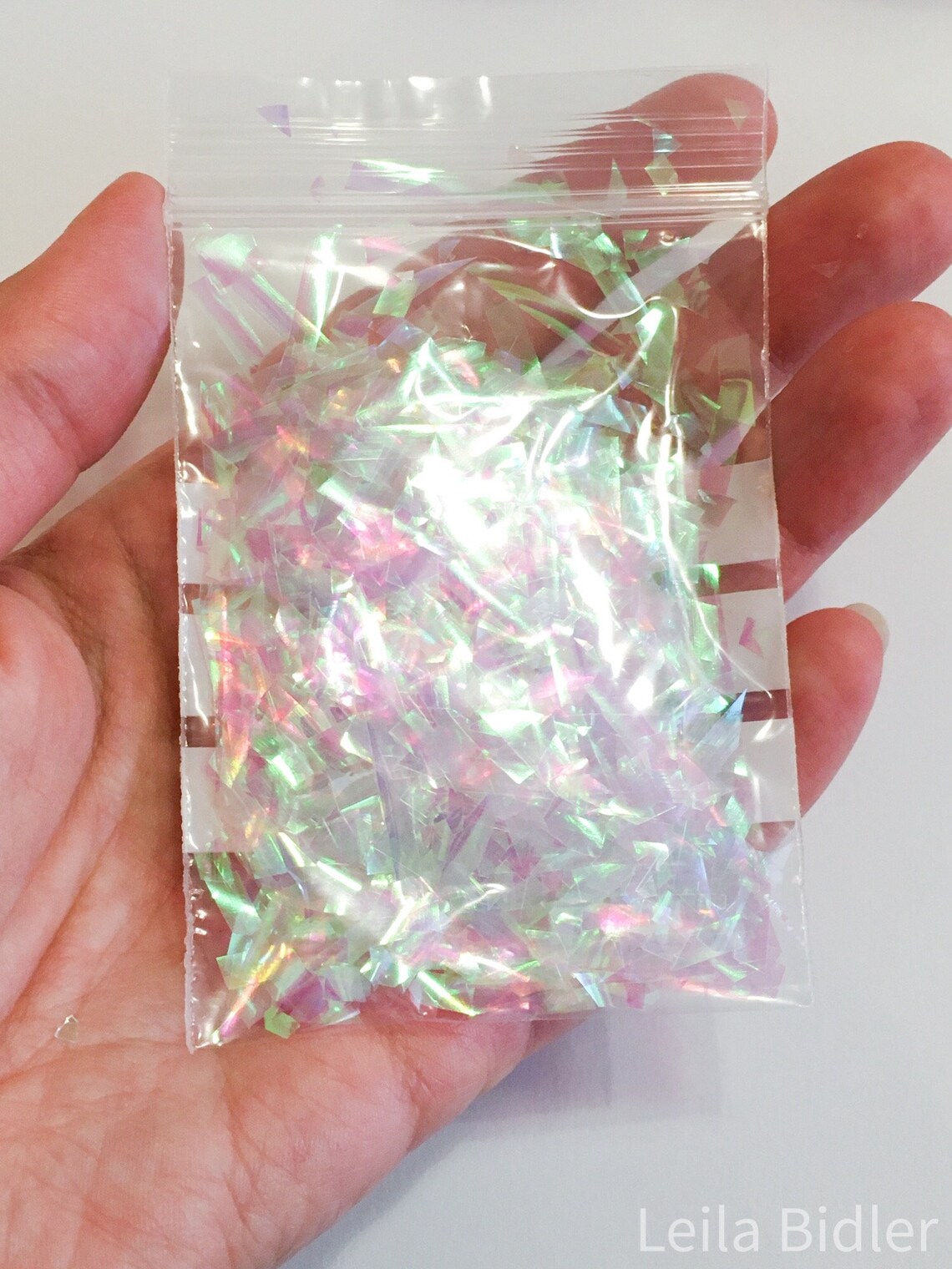Iridescent White Mylar Flakes LONG Mylar Dichroic - Etsy