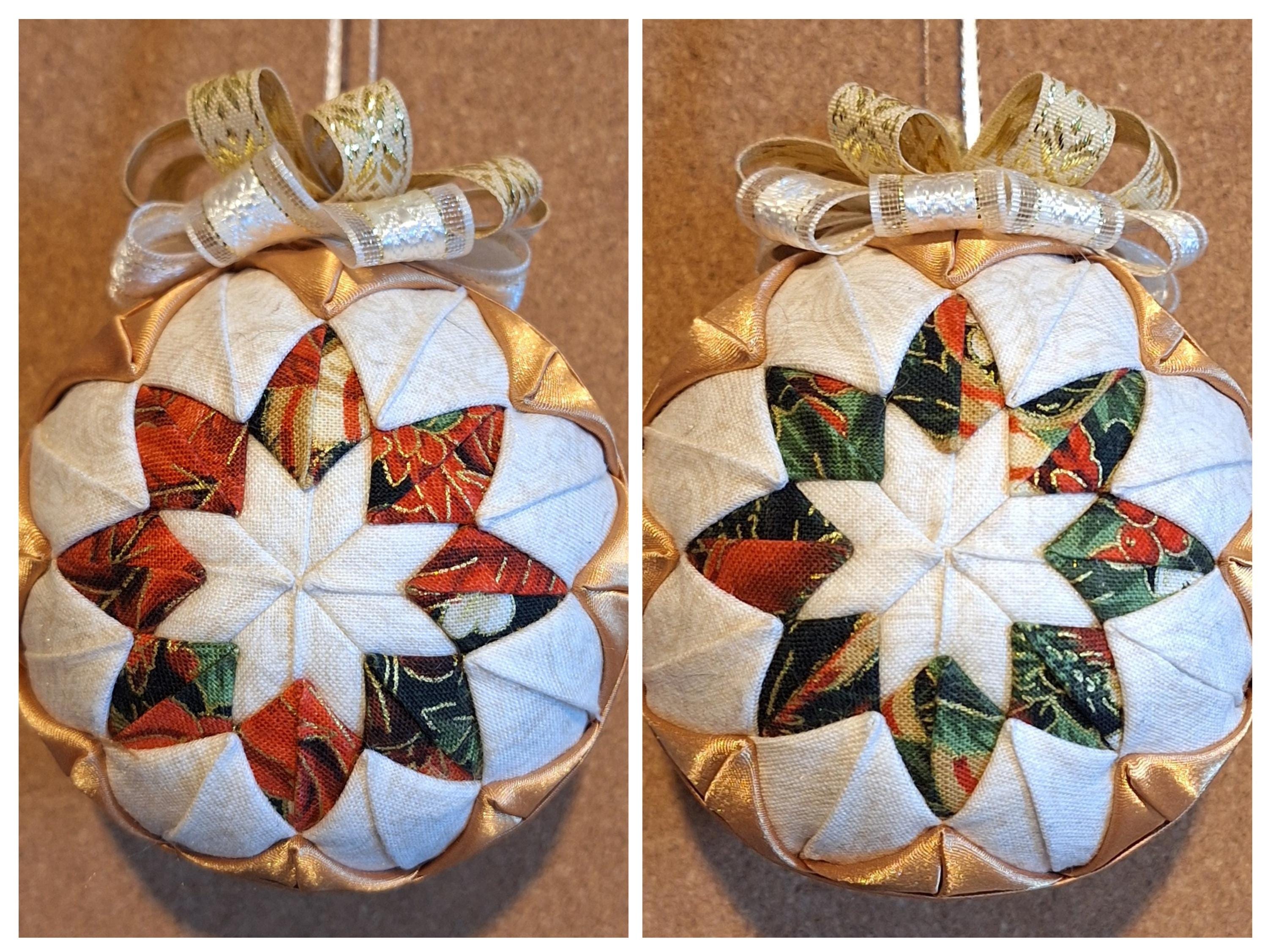 Star Patterns Christmas Ornament - Different Fabrics Available. Reds ...