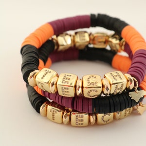 Virginia Tech (TECH) Pave Polymer Clay Stretch Bracelet - Etsy