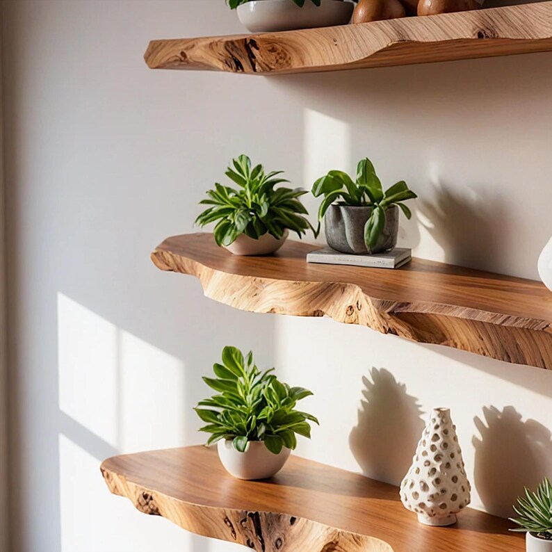 Get Creative With Unique Wall-mounted Wooden Shelves - Etsy