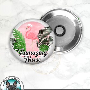 Locker Magnet- Flamazing Nurse, Flamingo Nurse Gift, Refrigerator Magnets, Funny Nurse Gift ...