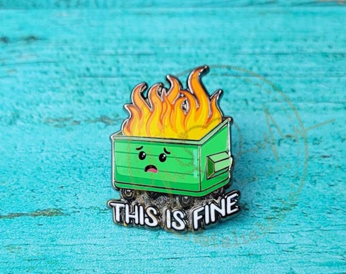 Dumpster Fire Enamel Pin, Funny Nurse Pin, Medical Enamel Pins, This is ...