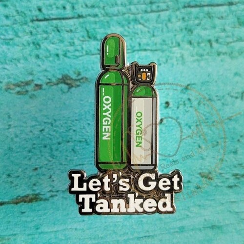 Let's Get Tanked Oxygen Tank Enamel Pin 1.25 Cute - Etsy