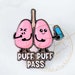 Puff Puff Pass Enamel Pin, 1.25" Cute Lungs Pin, Respiratory Therapist ...