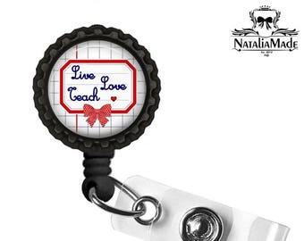 Teacher badge reels | Etsy