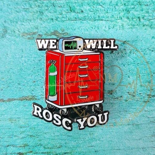 Crash Cart Enamel Pin We Will ROSC You Pin Medical Enamel - Etsy