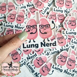Lung Nerd Waterproof Vinyl Sticker, Respiratory Therapist Sticker Decal ...