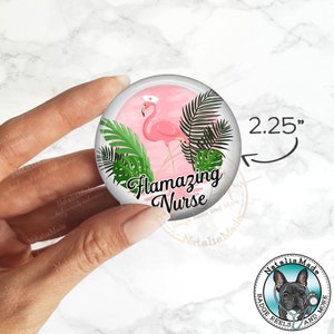 Locker Magnet- Flamazing Nurse, Flamingo Nurse Gift, Refrigerator Magnets, Funny Nurse Gift ...