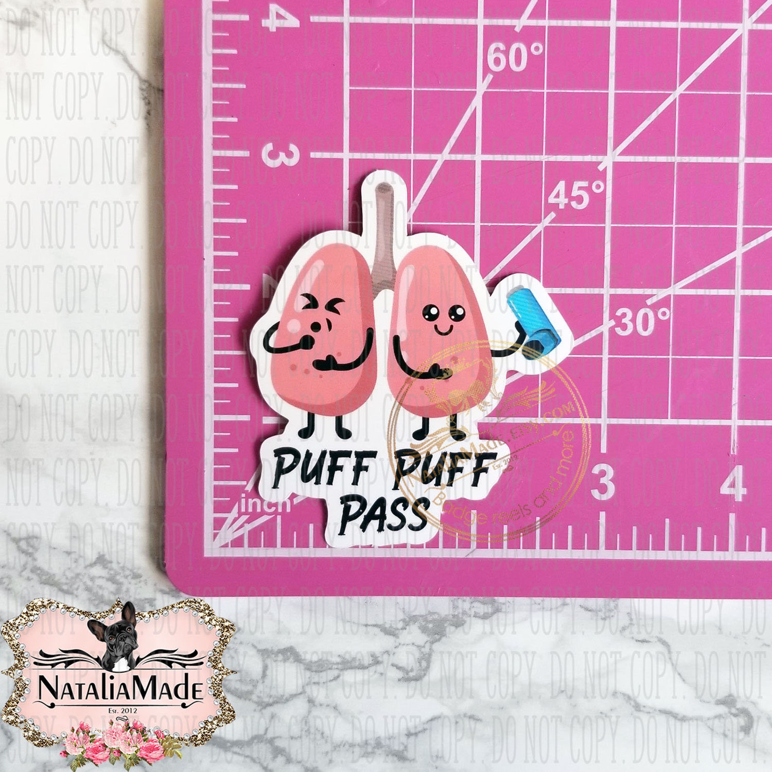 Lungs Puff Puff Pass Waterproof Vinyl Sticker Respiratory - Etsy