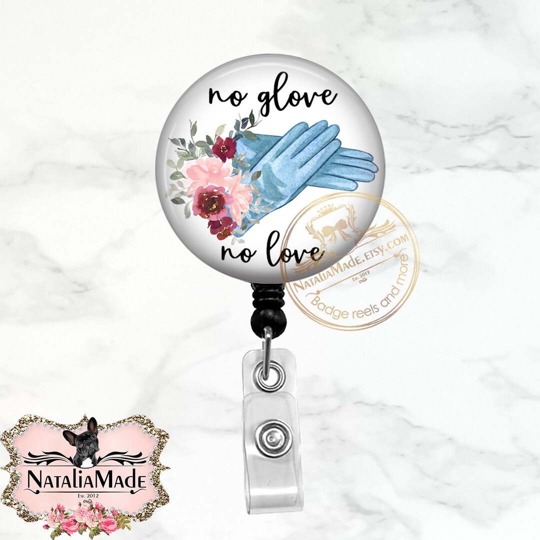 Funny No Glove No Love Badge Reel Retractable Badge Clip - Etsy