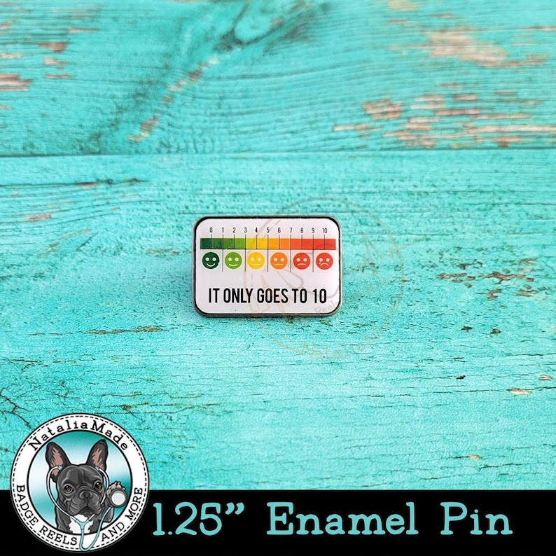 Funny Pain Scale Enamel Pin 1.25 ER Nurse Pin Medical - Etsy
