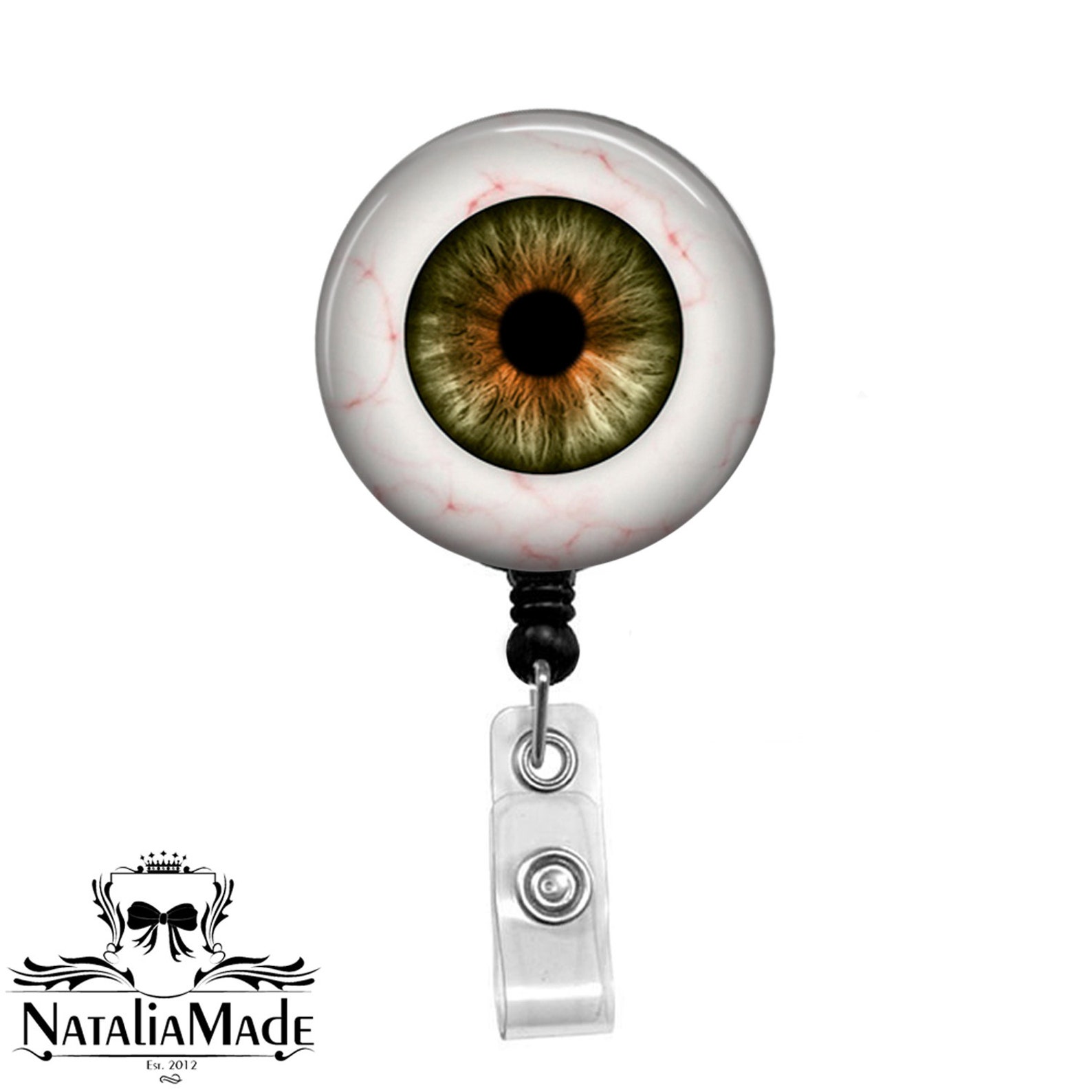 Anatomical Eye Reel Medical Badge Holder Eyeball Medical | Etsy