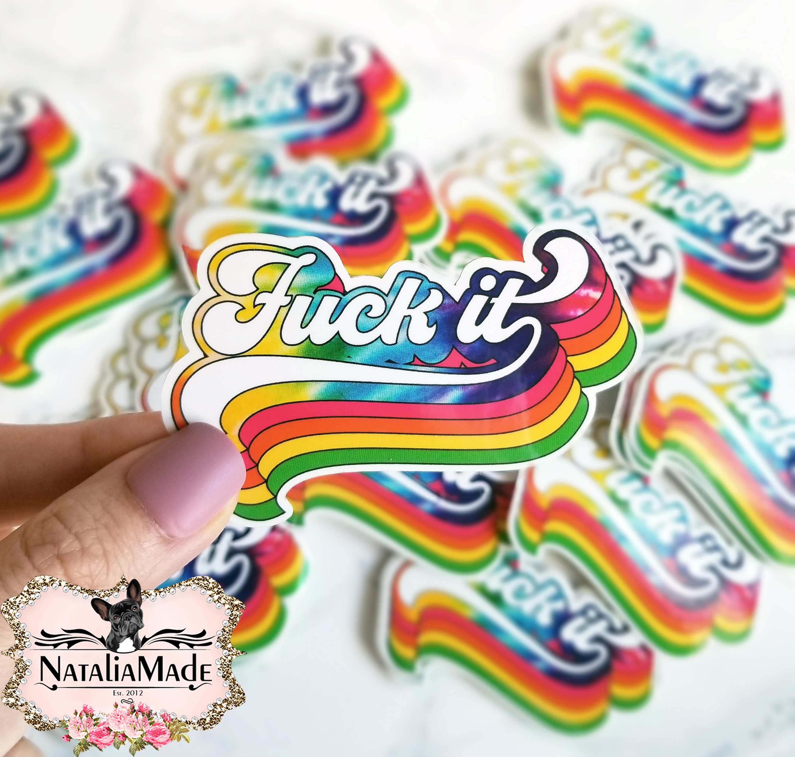 F It Waterproof Vinyl Sticker 3x2 Laptop Decal | Etsy