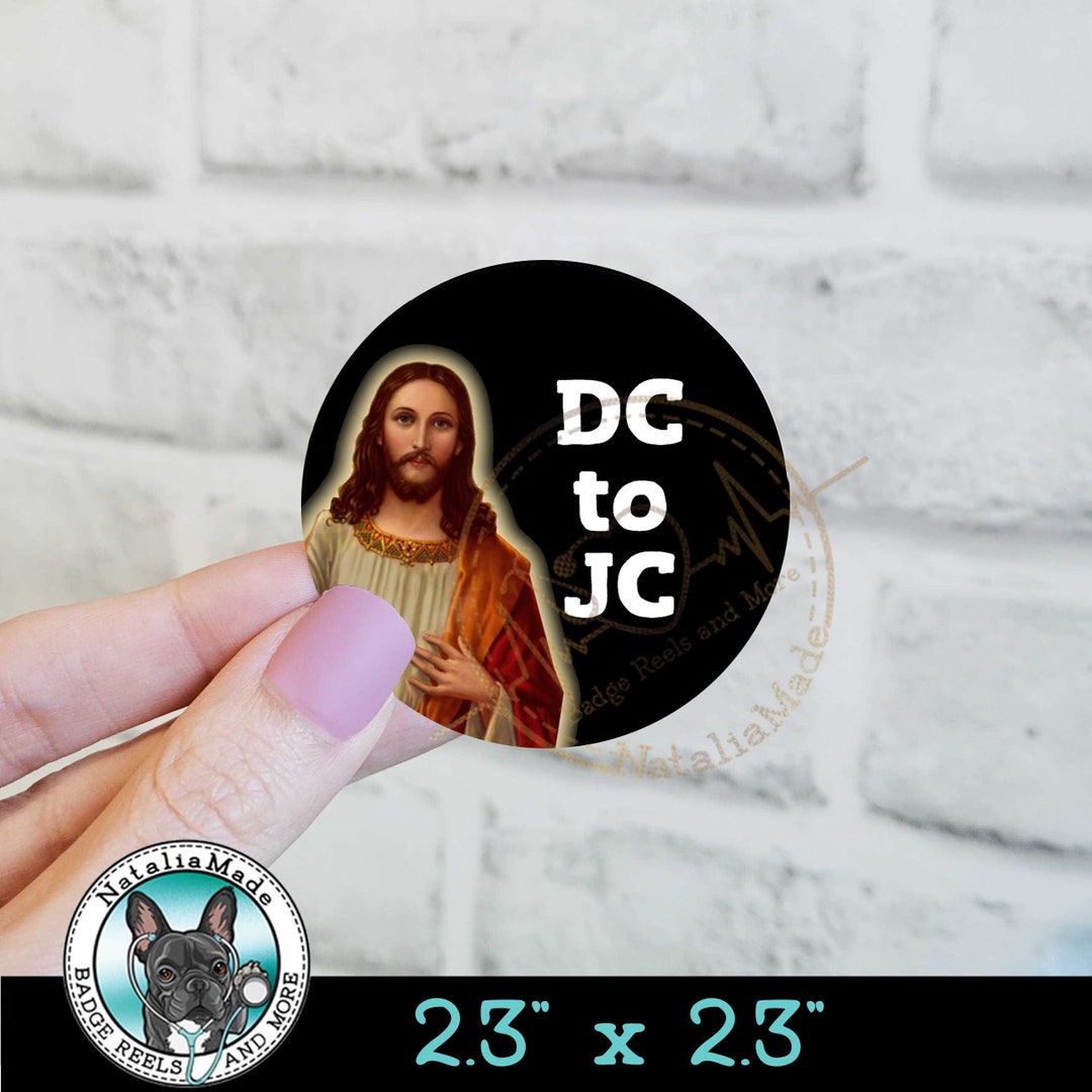 DC to JC Vinyl Sticker - 2.3"x2.3", Funny ICU Nurse Water Bottle ...