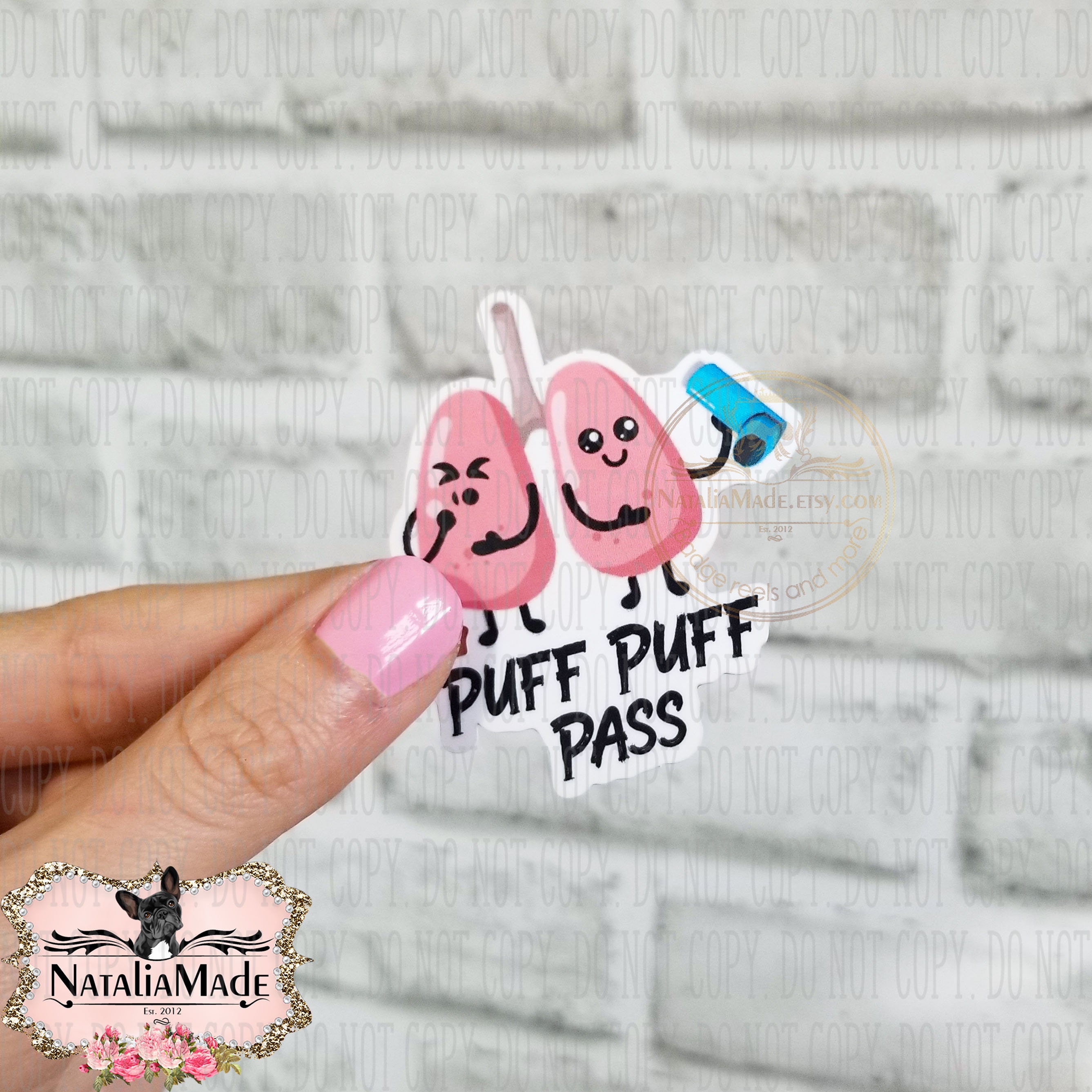 Lungs Puff Puff Pass Waterproof Vinyl Sticker Respiratory | Etsy