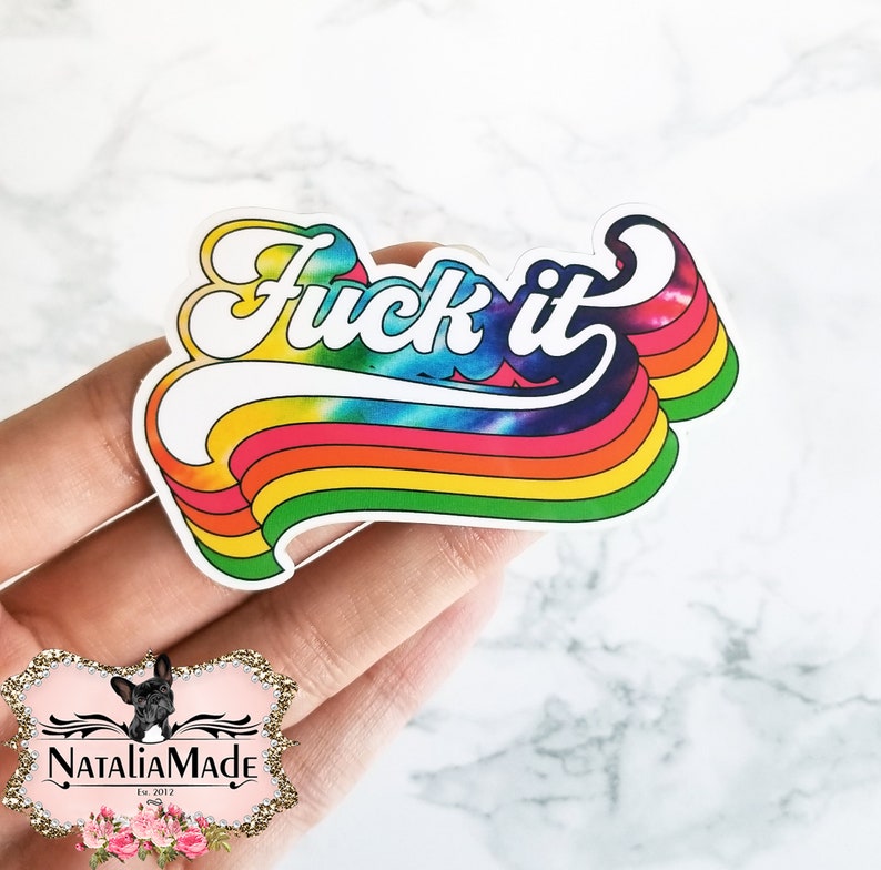 F It Waterproof Vinyl Sticker 3x2 Laptop Decal - Etsy