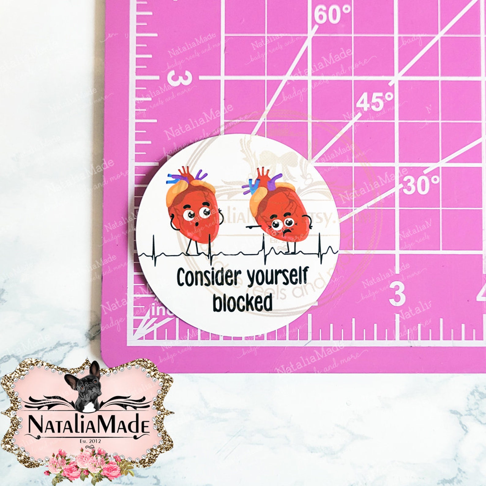 Heart Block Cardiology Waterproof Vinyl Sticker 2.3 X 2.3" - Cute ...