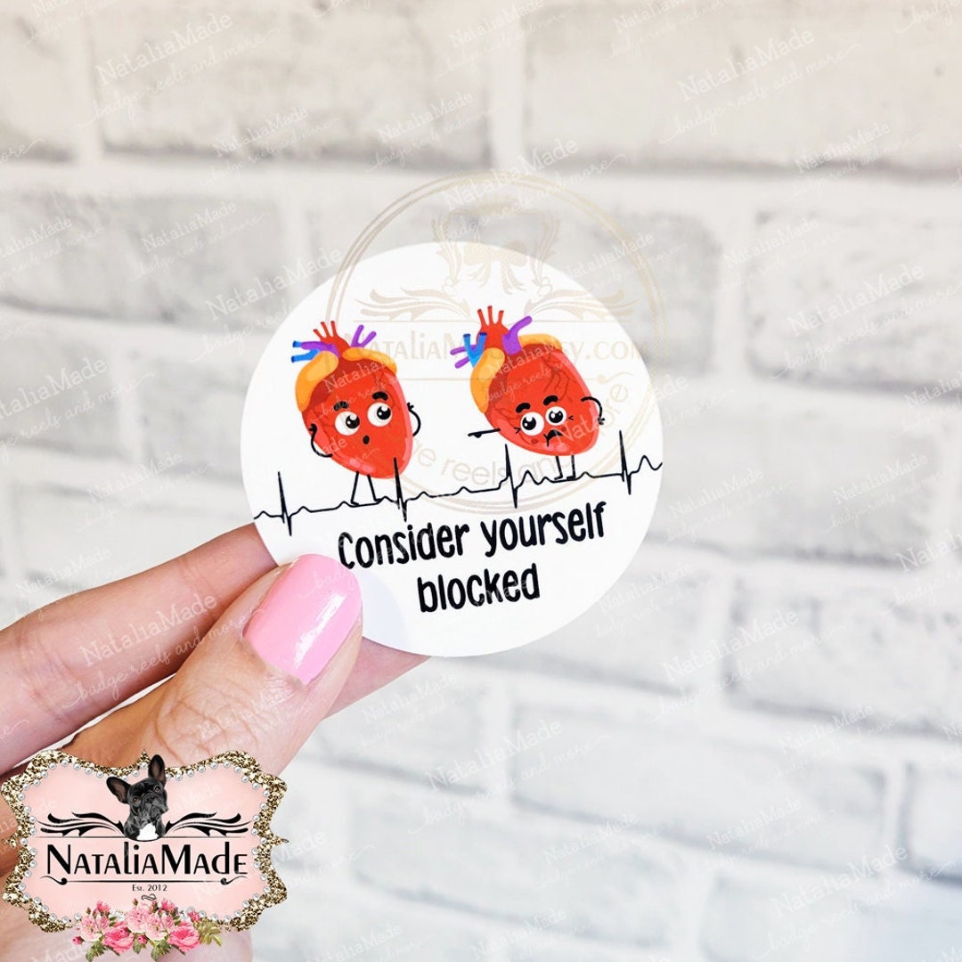 Heart Block Cardiology Waterproof Vinyl Sticker 2.3 X 2.3" - Cute ...