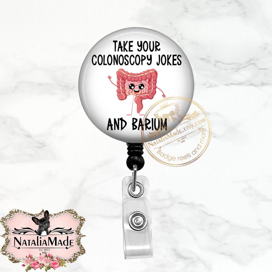 Funny GI Badge Reel - Retractable Badge Holder, GI Nurse Badge Clip ...