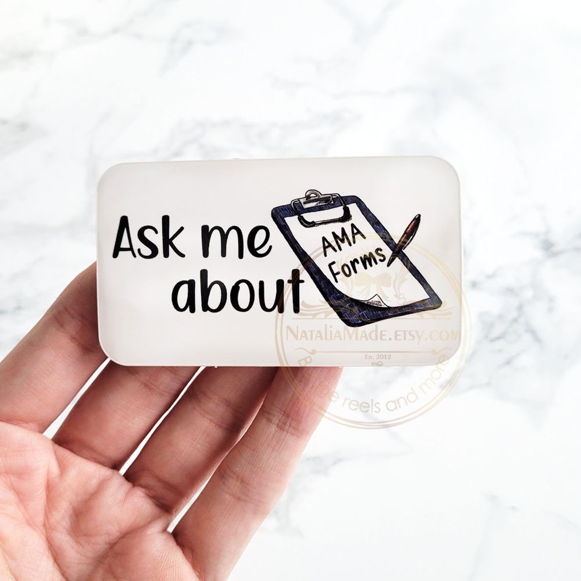 Ask Me About AMA Forms Waterproof Vinyl Sticker | Etsy