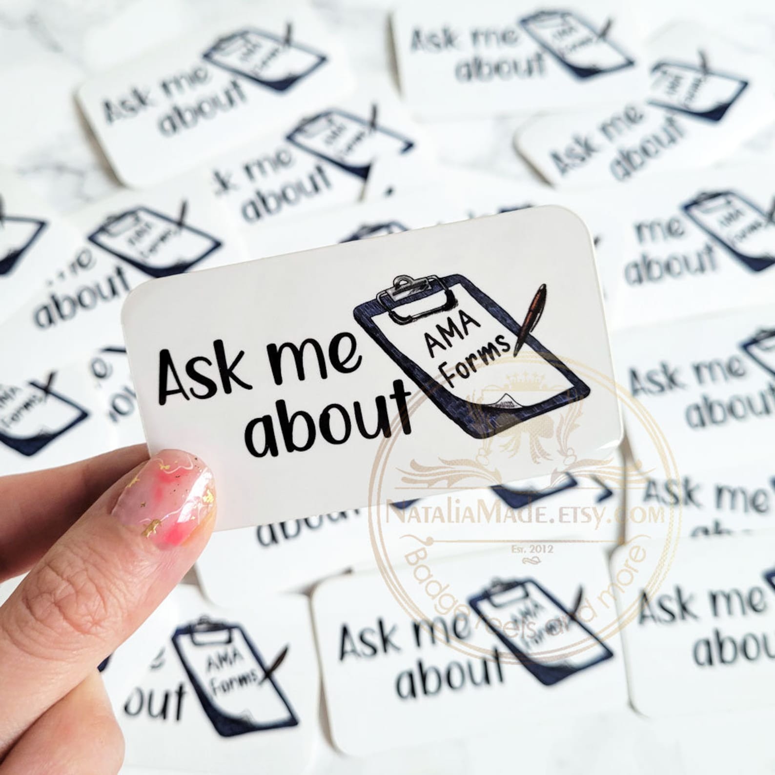 Ask Me About AMA Forms Waterproof Vinyl Sticker | Etsy