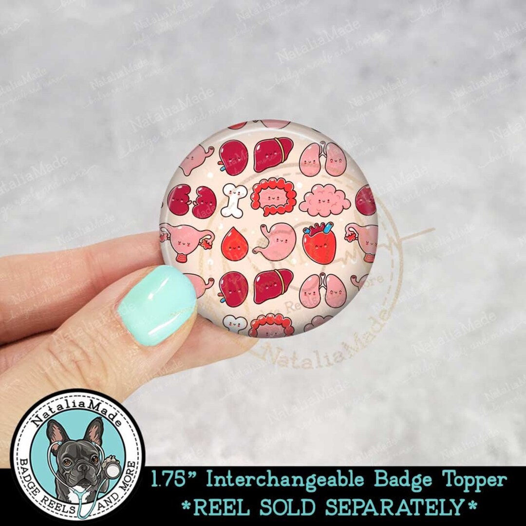 Cute Organs Interchangeable Badge Topper Nurse Doctor - Etsy