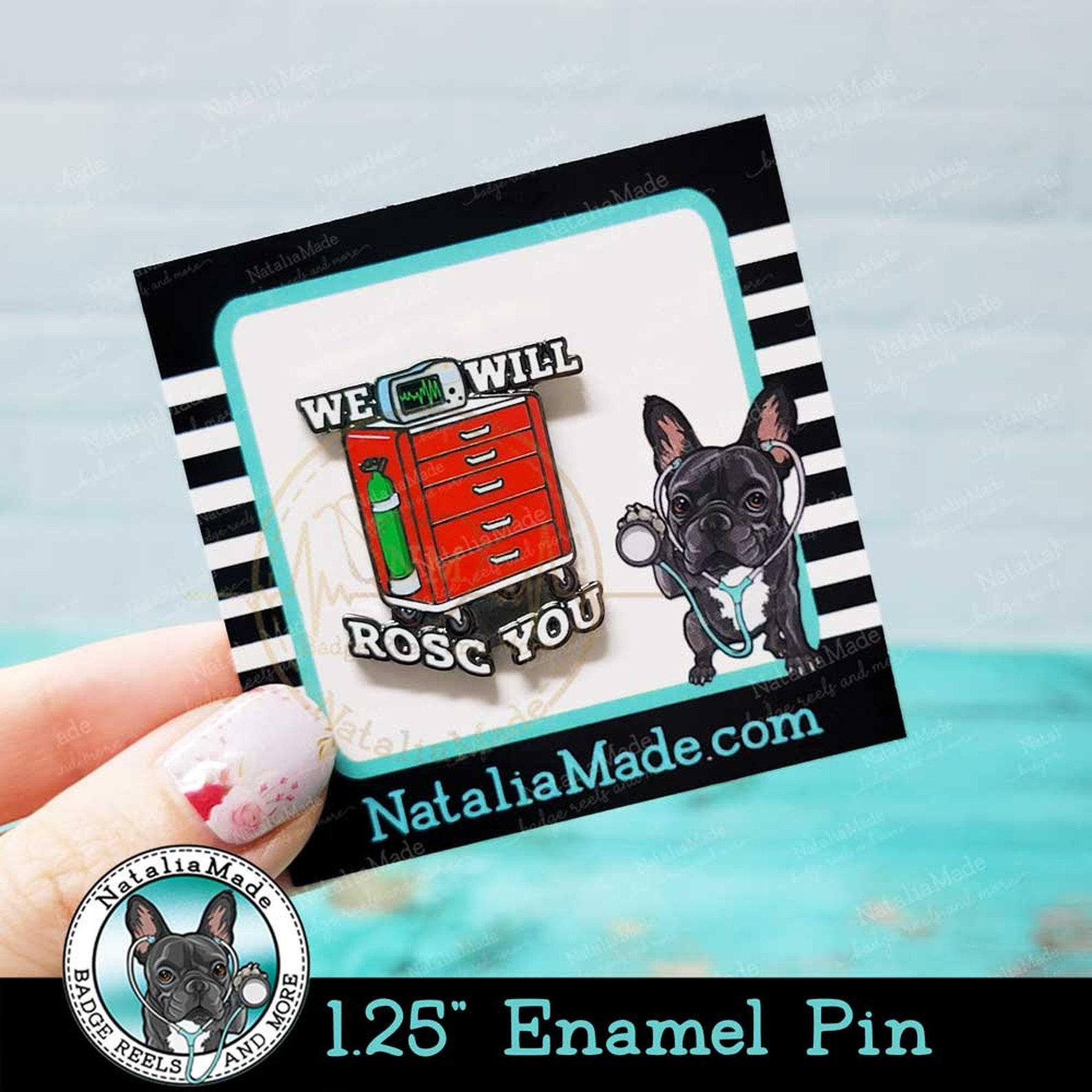 Crash Cart Enamel Pin, We Will ROSC You Pin, Medical Enamel Pins, Code ...