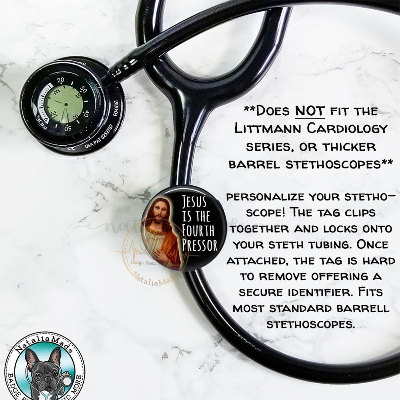 Jesus is the Fourth Pressor Badge Reel 1.5 Retractable - Etsy