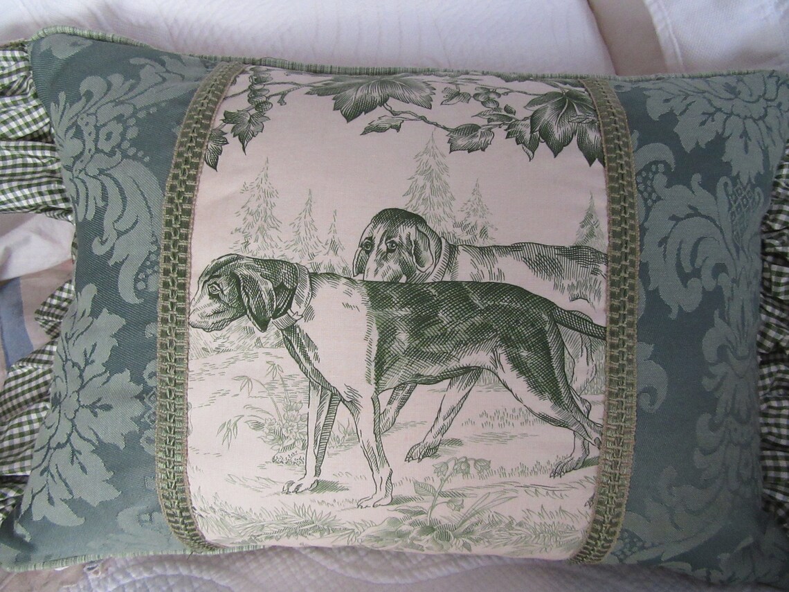 12 X 18 Hunting Dogs Toile Pillows...brunschwig Fils Fabric, on Point ...