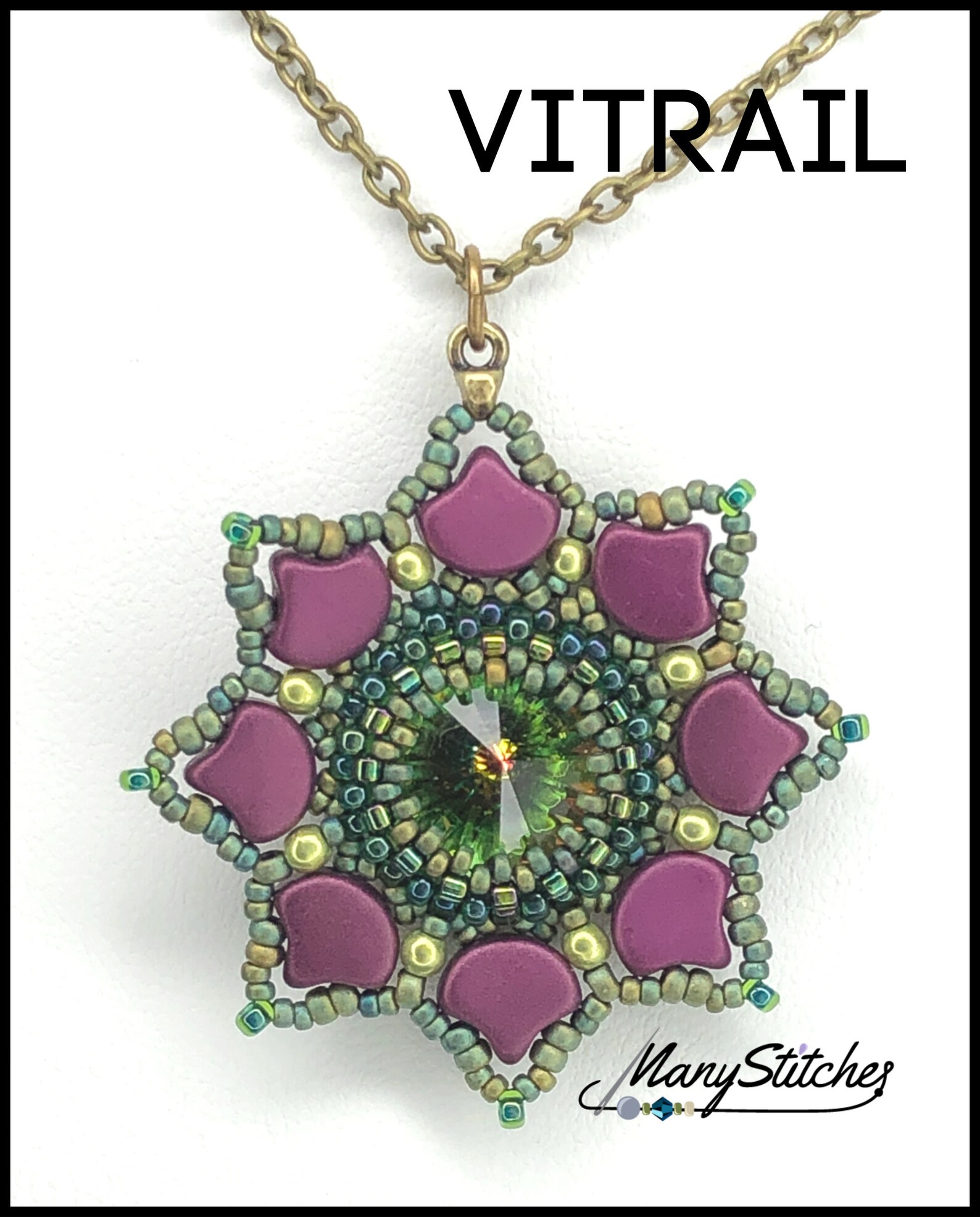 Flower Power Pendant Complete Kit Cymbal End and Chain | Etsy