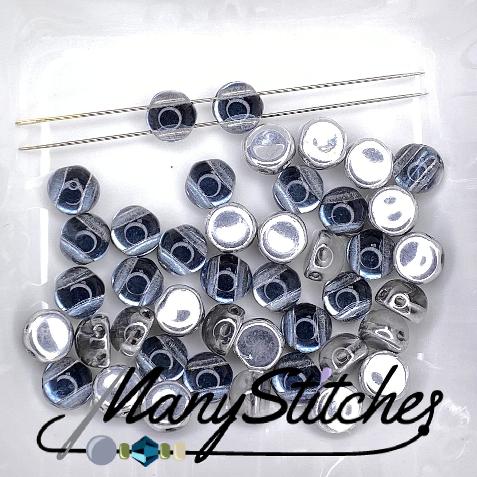 Crystal Underlit backlit Periwinkle 2-hole Czech Cab 6mm - Etsy