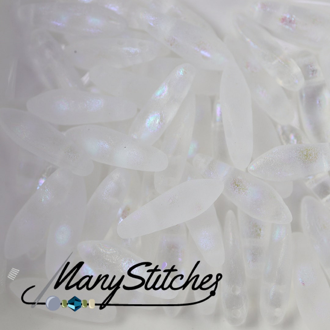 Etched Crystal AB Dots , 2-hole Dagger, 5x16mm - 25pc. - Etsy