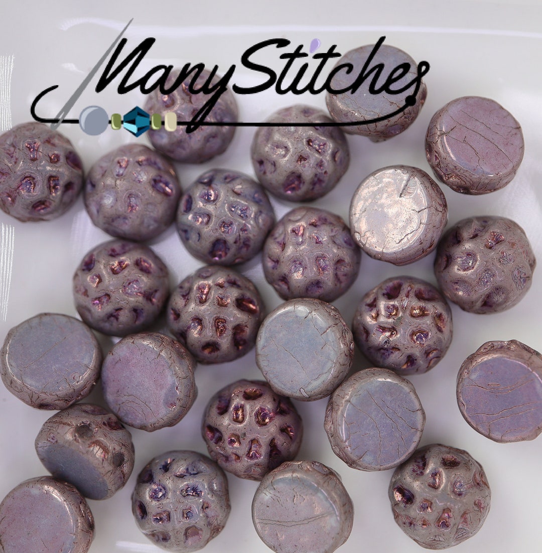 Chalk Vega Purple, 2-hole Baroque Cab 7mm 25pc. - Etsy