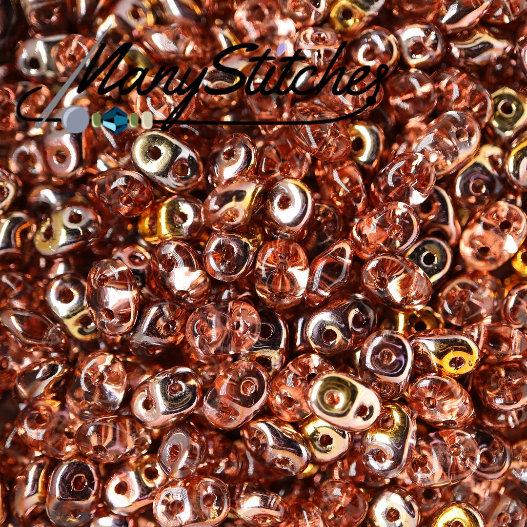 Rosaline Capri Gold Superduo Beads, 2.5x5mm - 24g Tube - Etsy