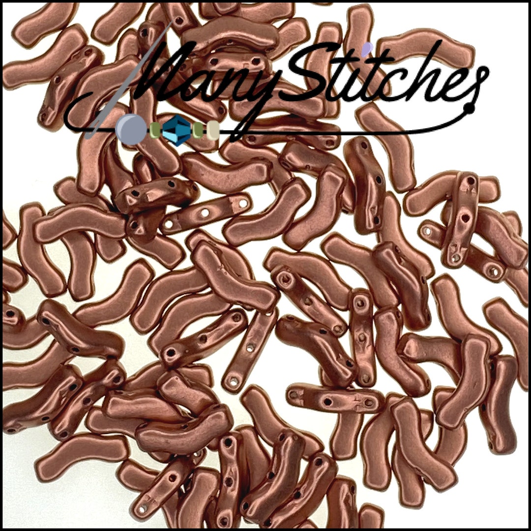 Bronze Copper 3x12mm 3-hole Bridge Bead, (discontinued by Manufacturer ...