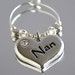 Wine Glass Charm 'nan' With Engraved Silver Plated Heart - Perfect ...
