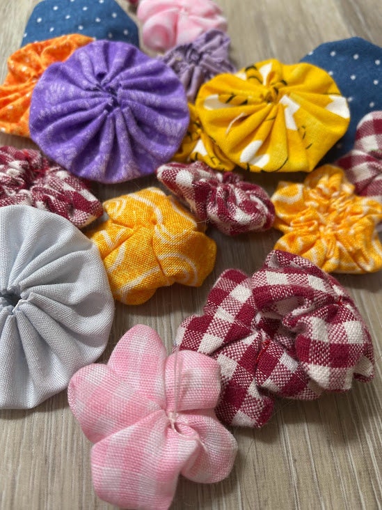 Yoyo Lot. 25 Random Sizes. Handmade. Assorted Sizes Yoyos. Vintage and ...