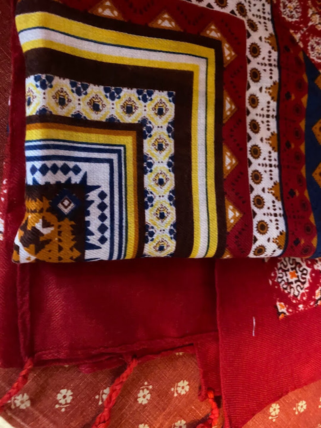 Beautiful Large Scarf With Traditional Inca Design Pattern. Peruvian ...