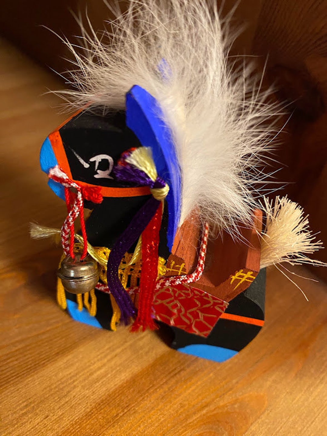 Hand Crafted Japanese Yawata Uma Wooden Horse. Japanese Folk Art ...